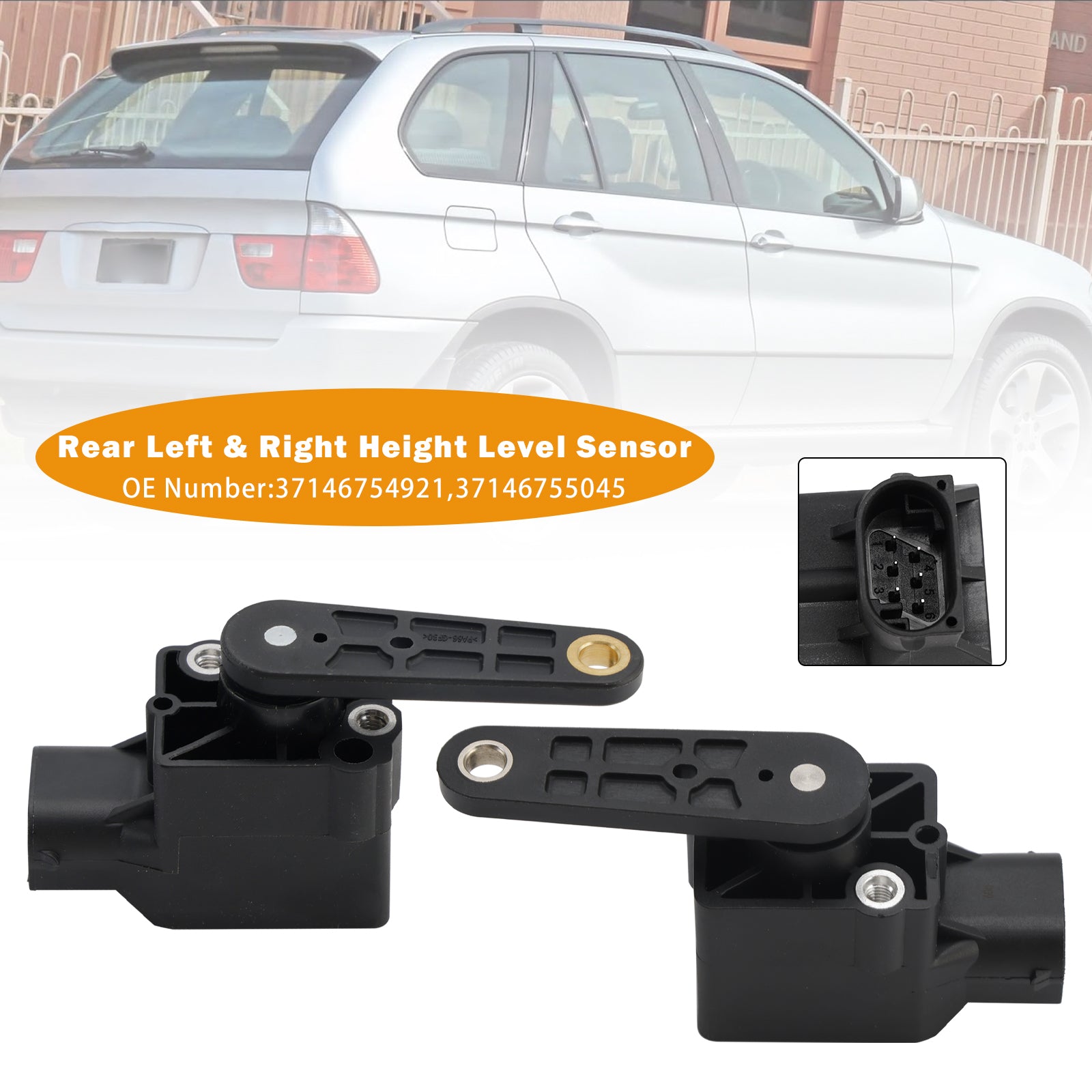 Rear Left & Right Air Ride Height Level Sensor for BMW X5 (E53) 2000-2