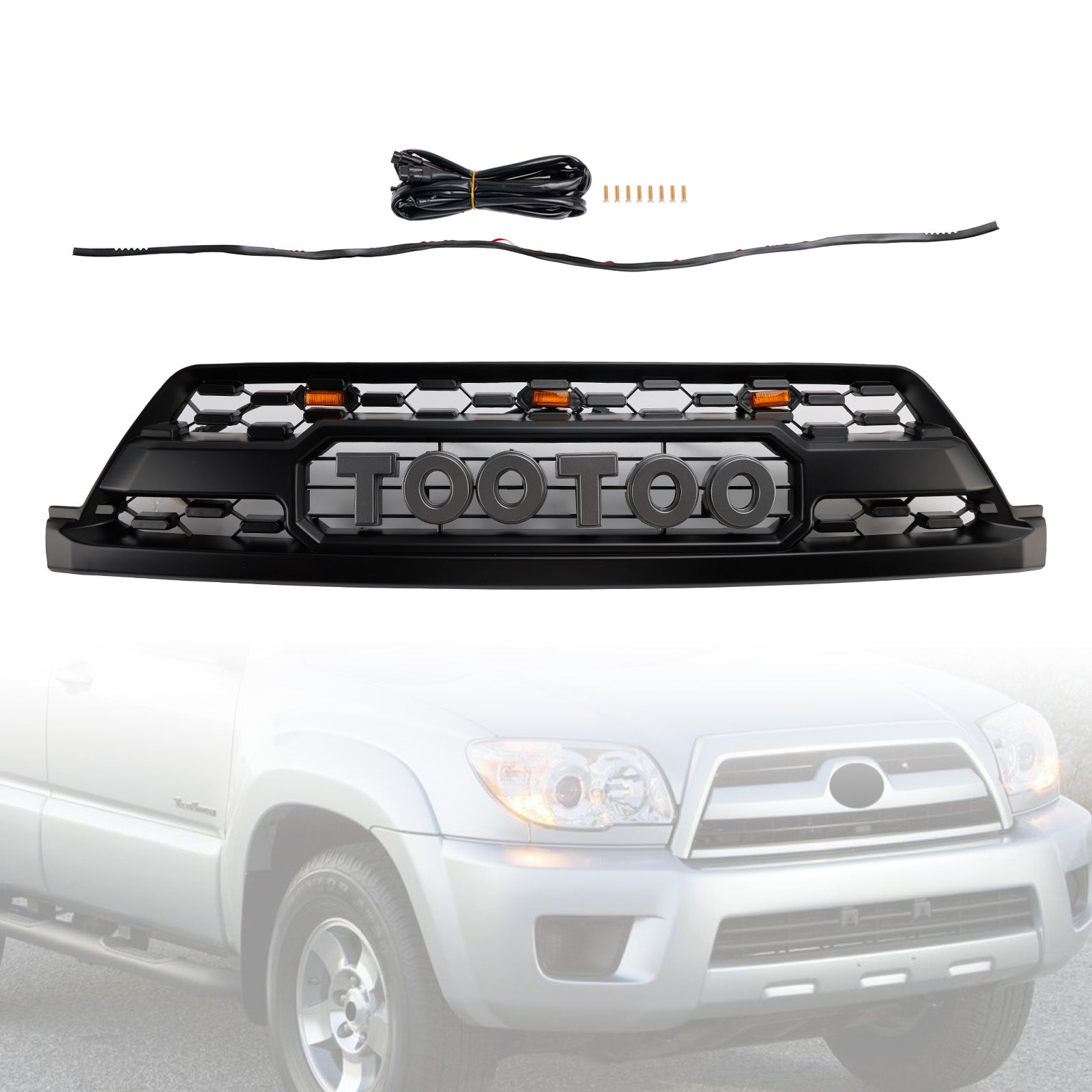 Front Bumper Grill Grille fit Toyota 4Runner 2002-2005 TRD PRO Style W
