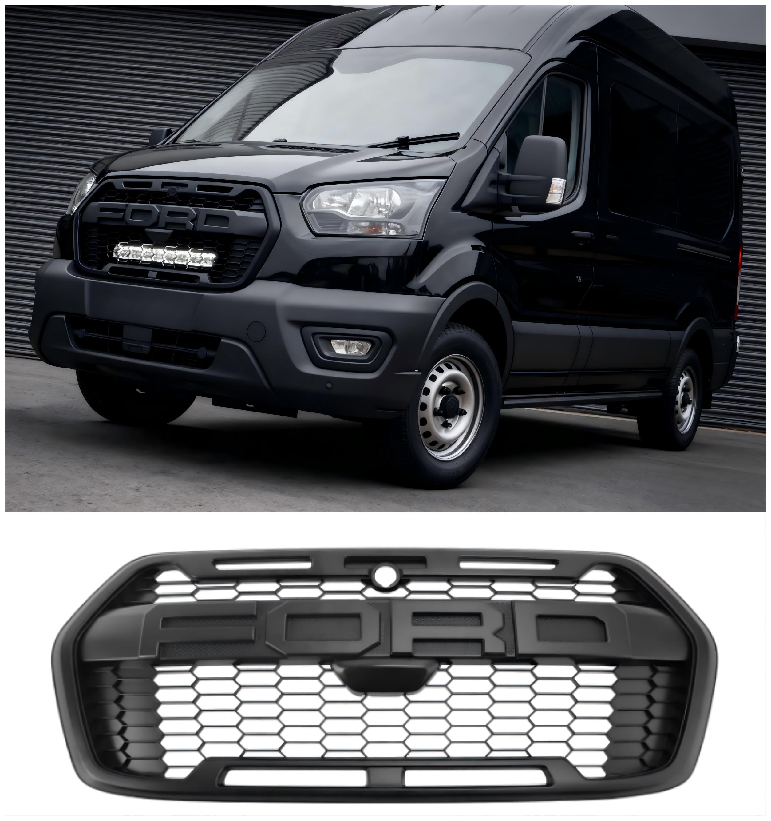2020-2024 Ford Transit T150 T250 T350 Raptor Style Front Challed Grill
