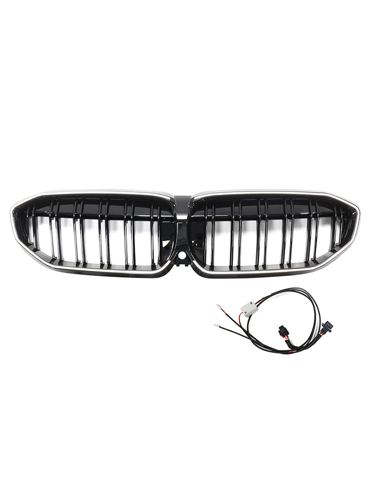 2019-2022 BMW 3 Series G20 Double Slat Black Kidney Grille 51138072085