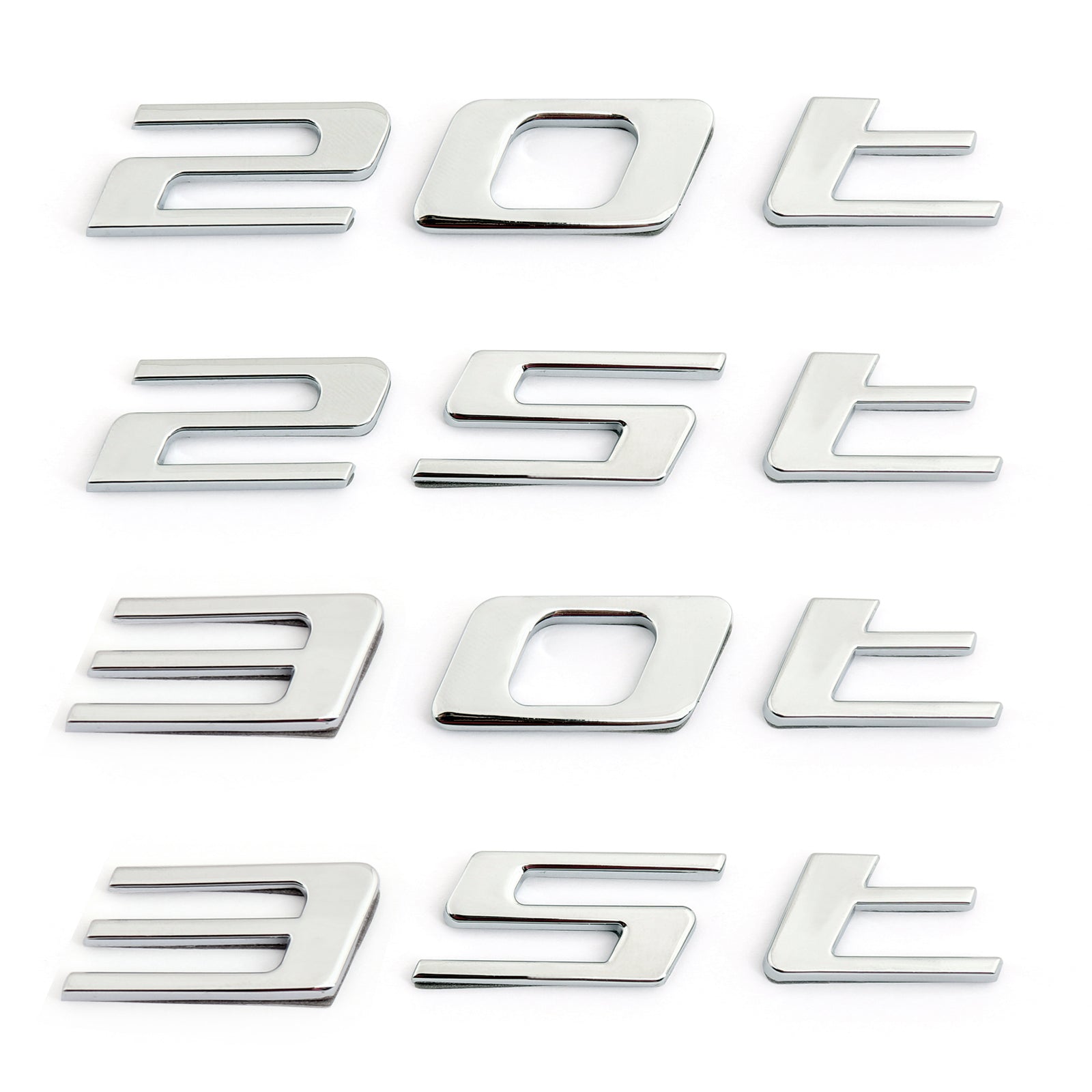 Chrome Letter 20T 25T 30T 35T Car Sticker Auto Rear Decal Emblem Jaguar ...